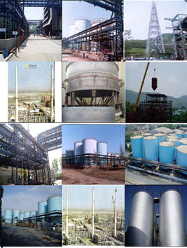 Piping Structure, Tank Farm, Reaction & Storage Vessels, Piping ...